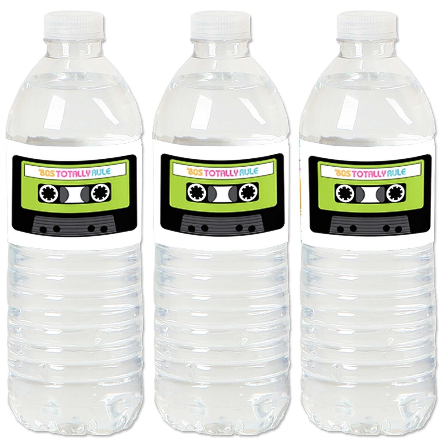 Big Dot of Happiness 80's Retro - Totally 1980s Party Water Bottle ...