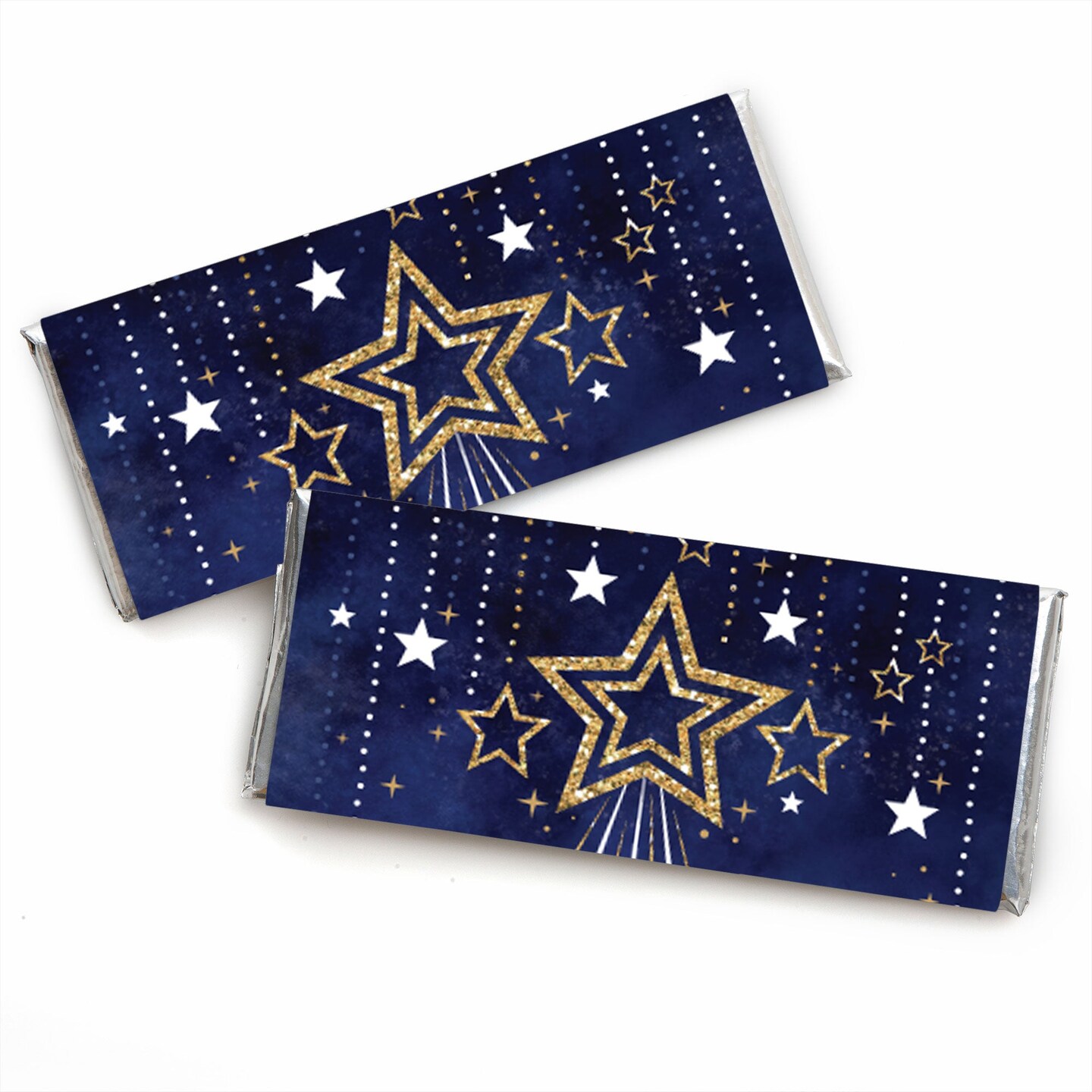 Big Dot of Happiness Starry Skies - Candy Bar Wrapper Gold Celestial ...