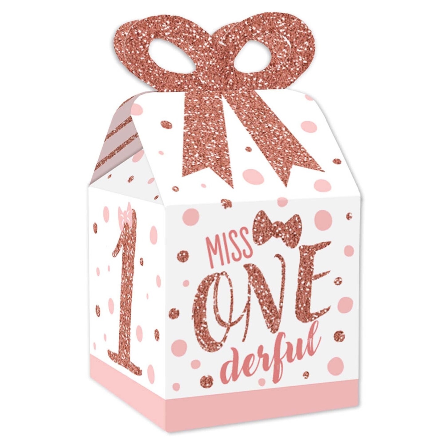 Big Dot of Happiness 1st Birthday Little Miss Onederful - Square Favor ...