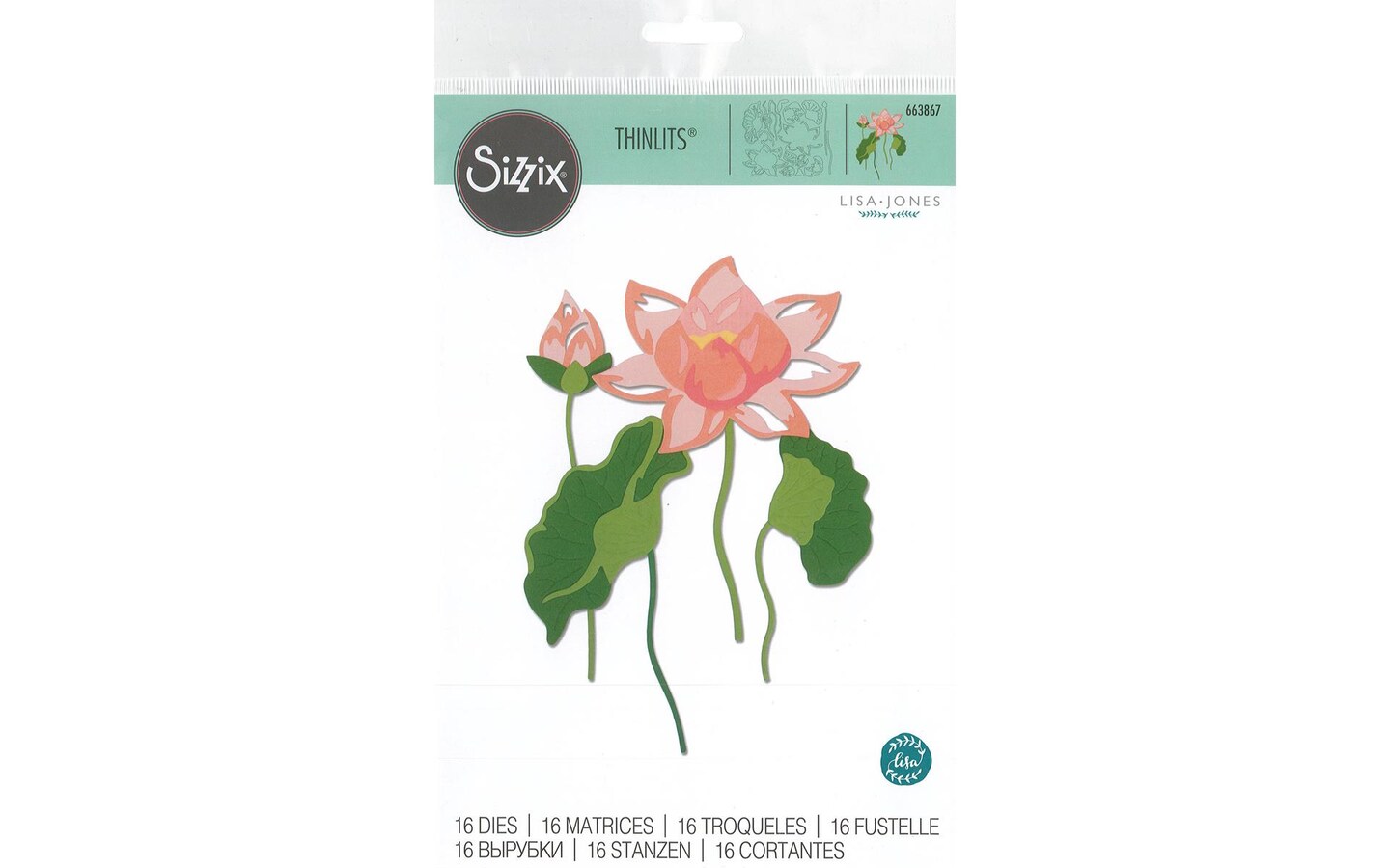 Sizzix Ljones Thinlits Die Layered Water Flower | Michaels