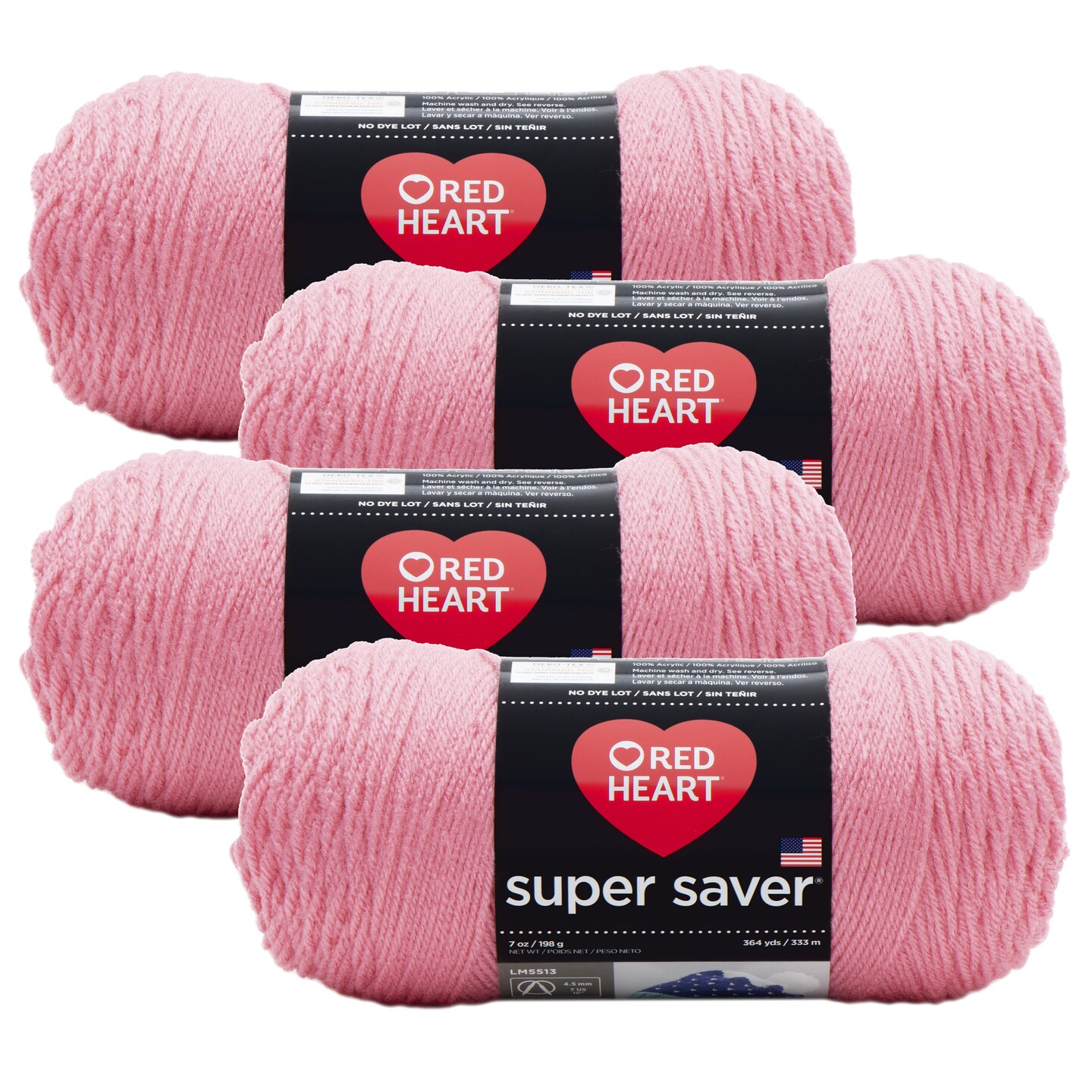 (Pack of 4) Red Heart Super Saver Yarn-Perfect Pink | Michaels