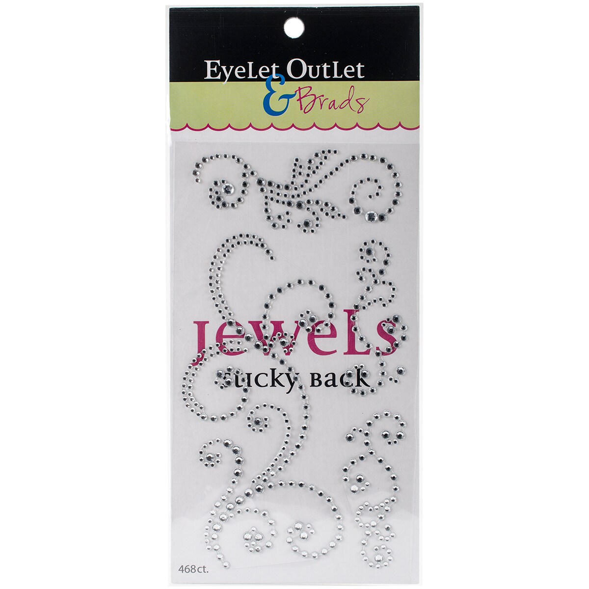 Eyelet Outlet Adhesive Jewel Swirls 468/Pkg-Clear | Michaels