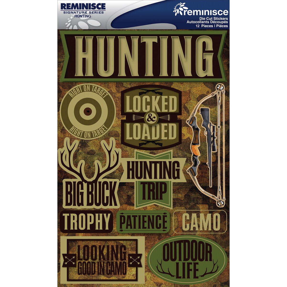 Reminisce Signature Series Dimensional Stickers 4.5"X6" -Hunting | Michaels