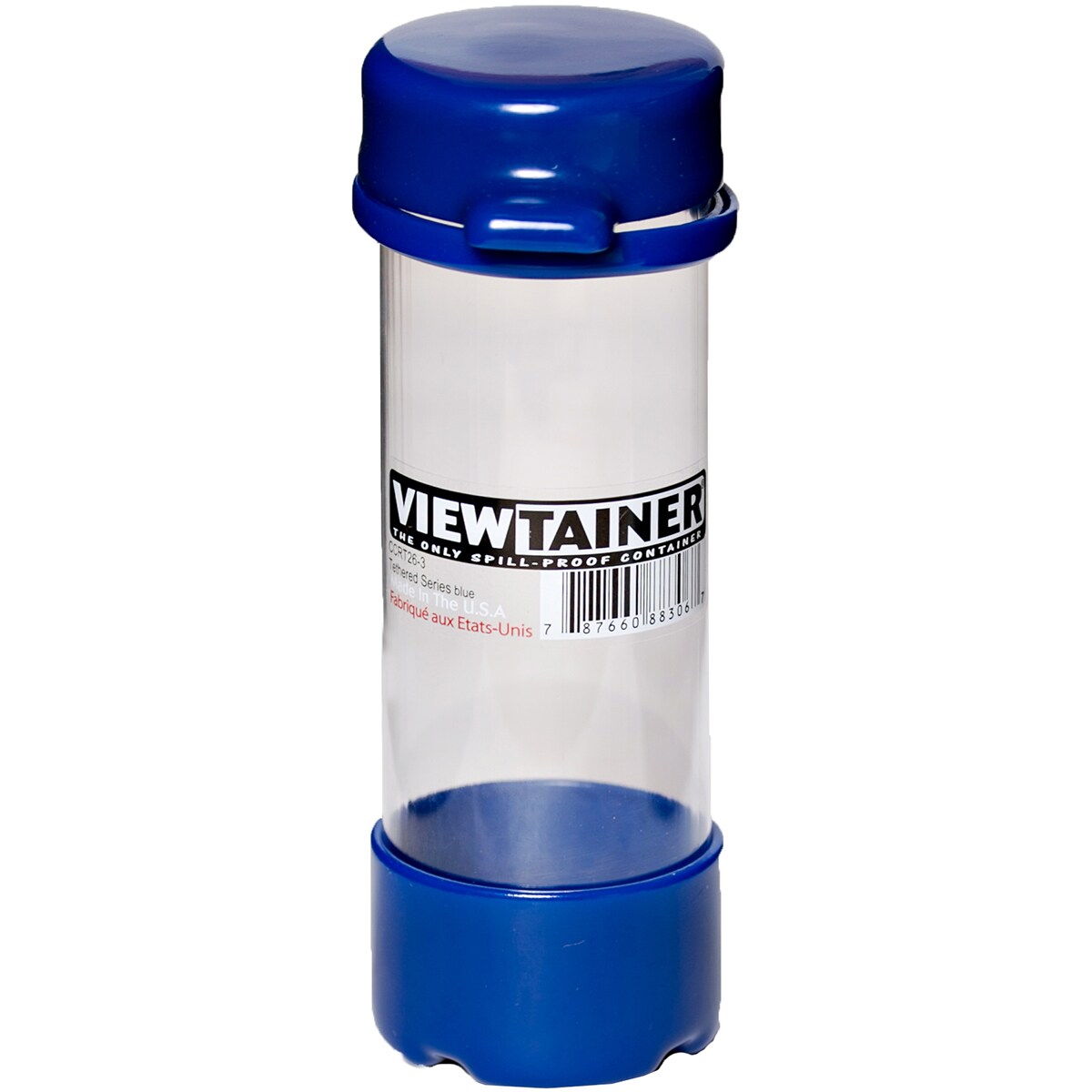 Viewtainer Tethered Cap Storage Container 2"X6"-Blue | Michaels