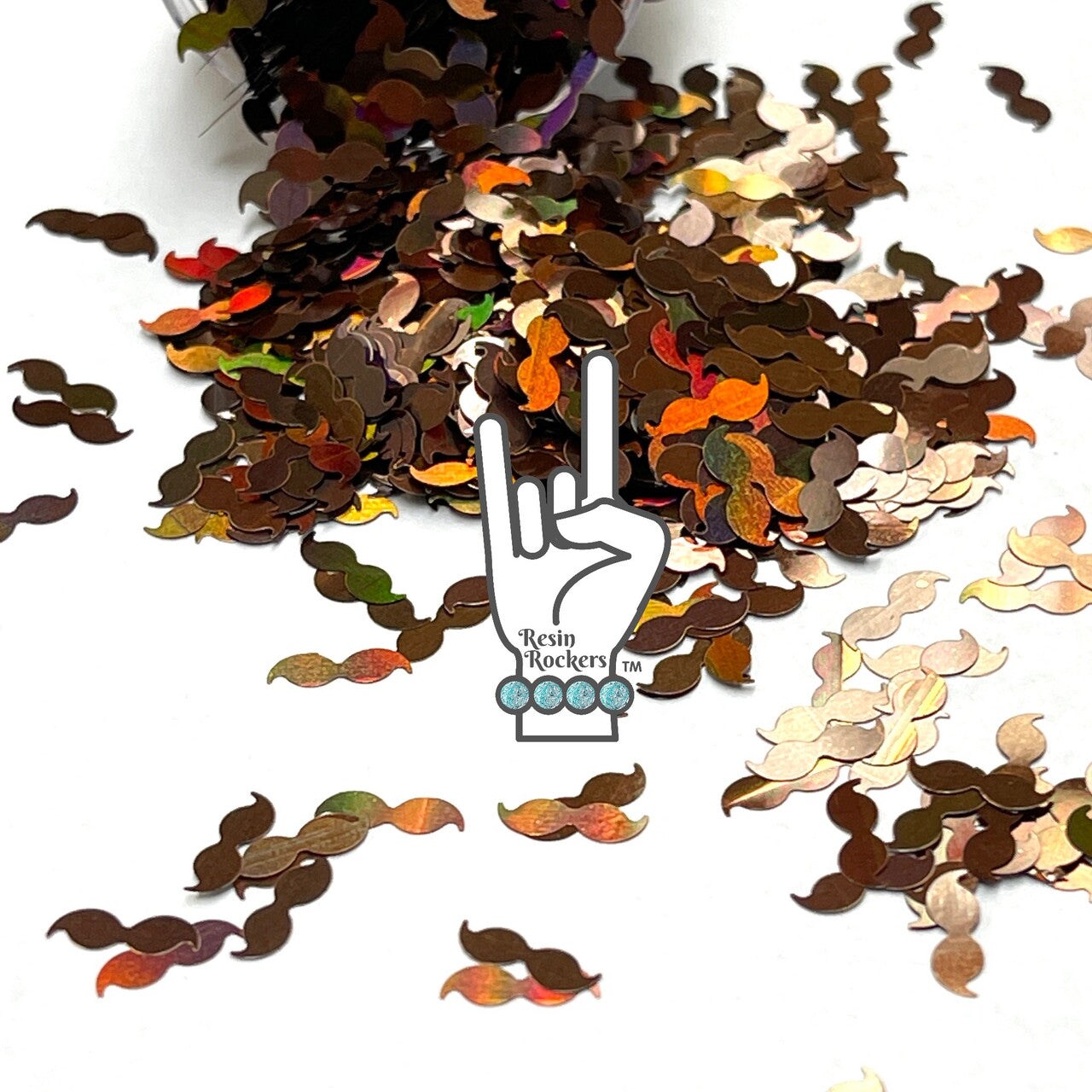 Mustache Holographic Glitter Shape | Michaels