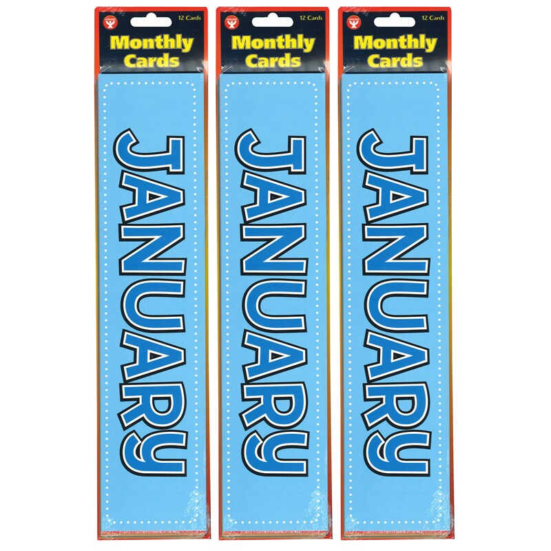 Monthly Calendar Cards, 12 Per Pack, 3 Packs | Michaels