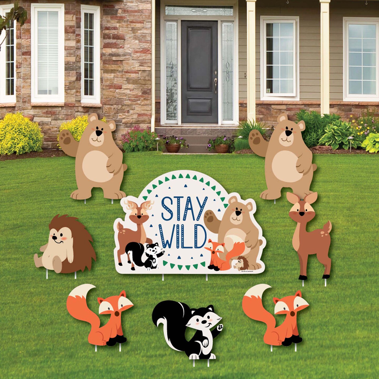 Big Dot of Happiness Stay Wild - Forest Animals - Yard Sign & Outdoor ...