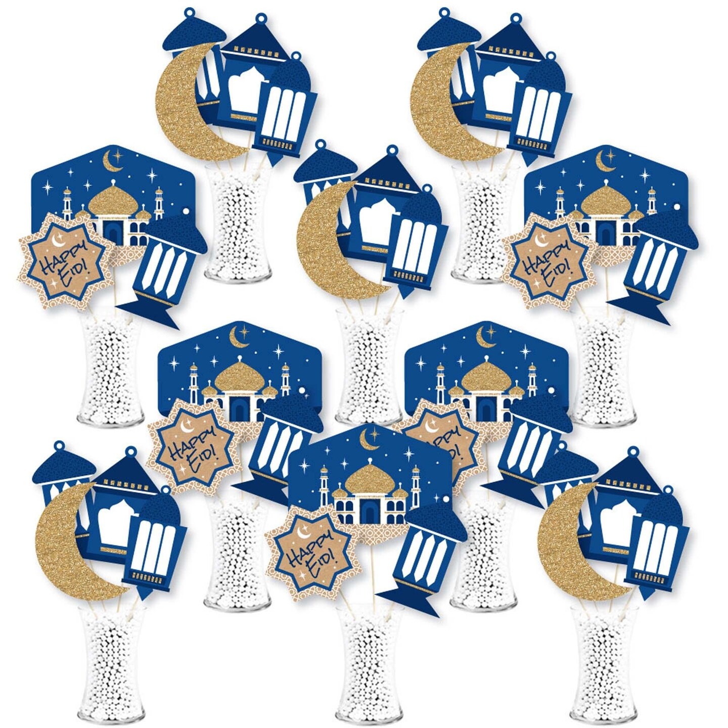 Big Dot of Happiness Ramadan - Eid Mubarak Centerpiece Sticks ...