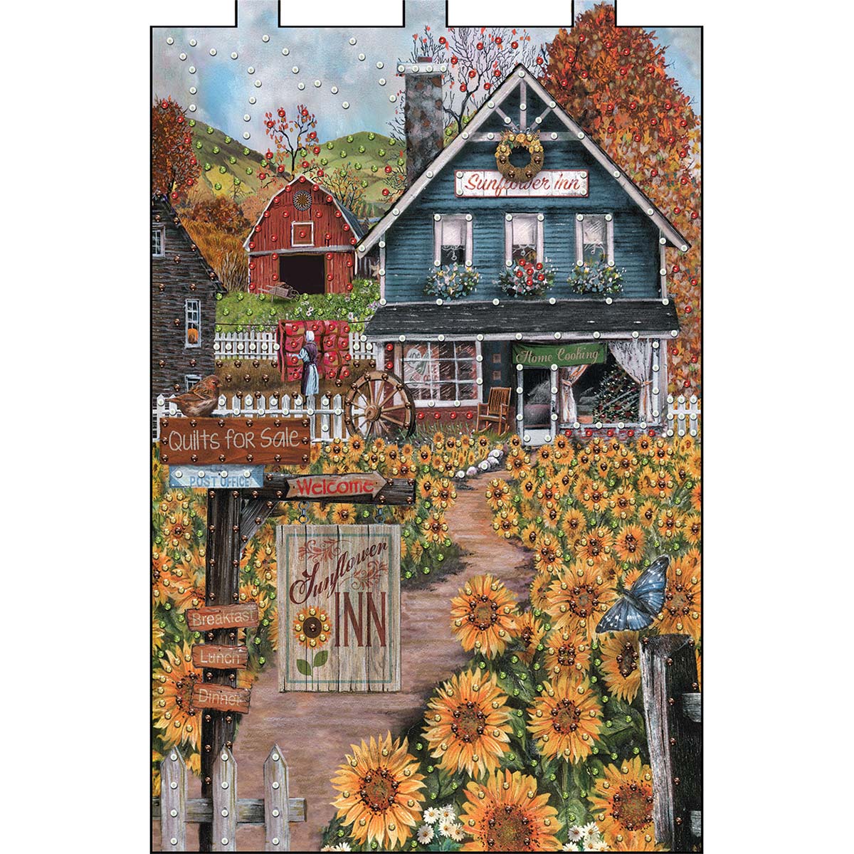 Design Works Sunflower Scene Banner Felt & Sequin Kit | Michaels
