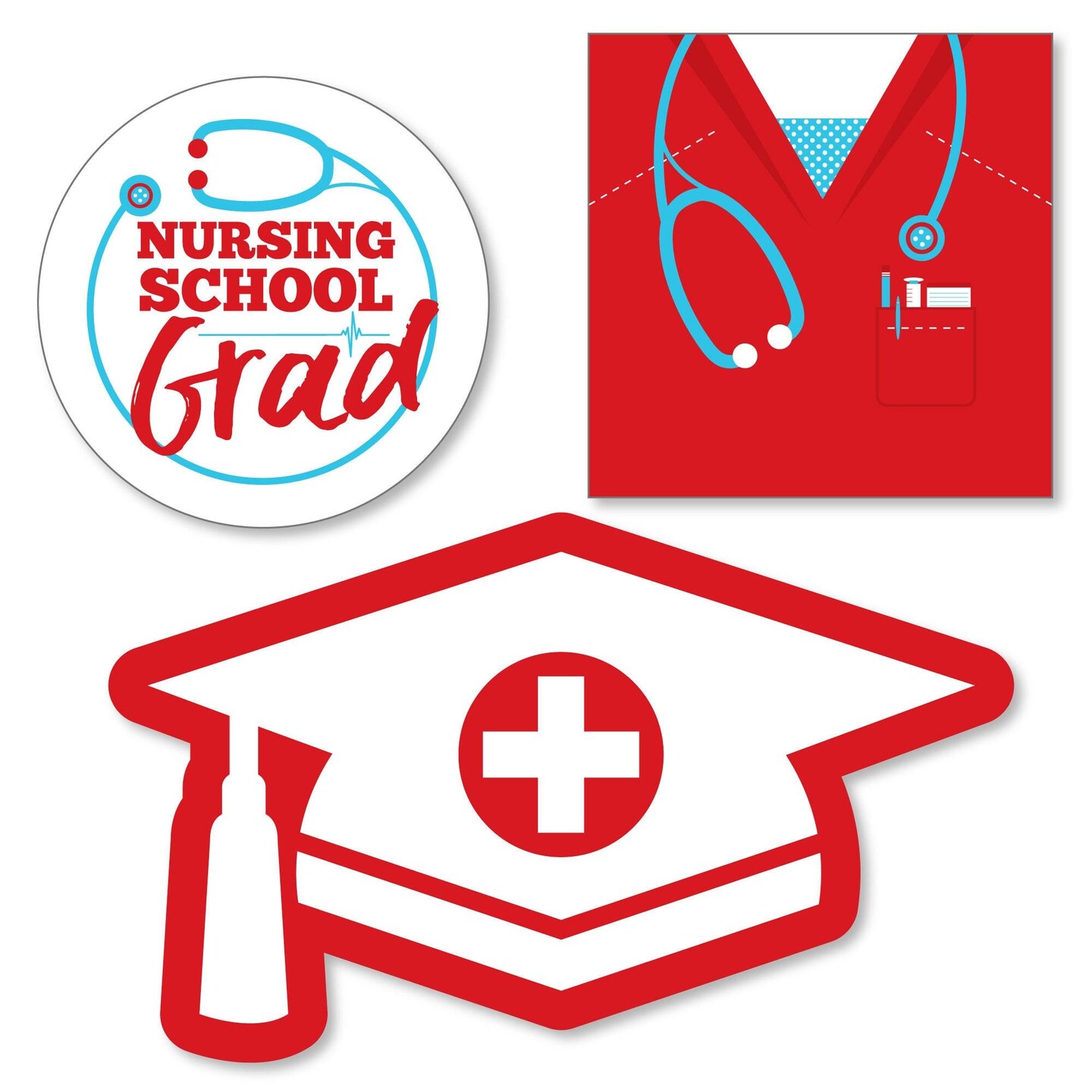 Big Dot of Happiness Nurse Graduation - DIY Shaped Medical Nursing ...