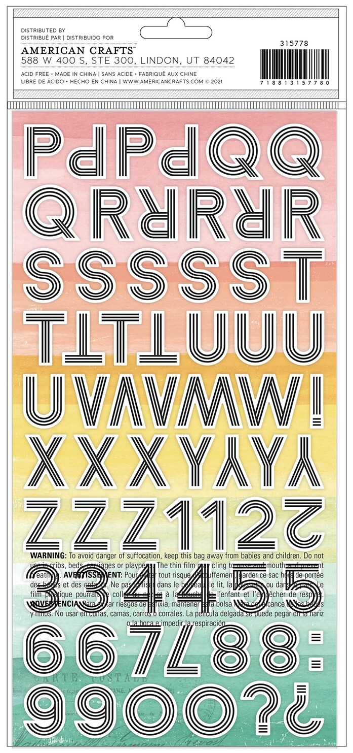 Heidi Swapp Sun Chaser Thickers Stickers 133/Pkg-Alphabet | Michaels