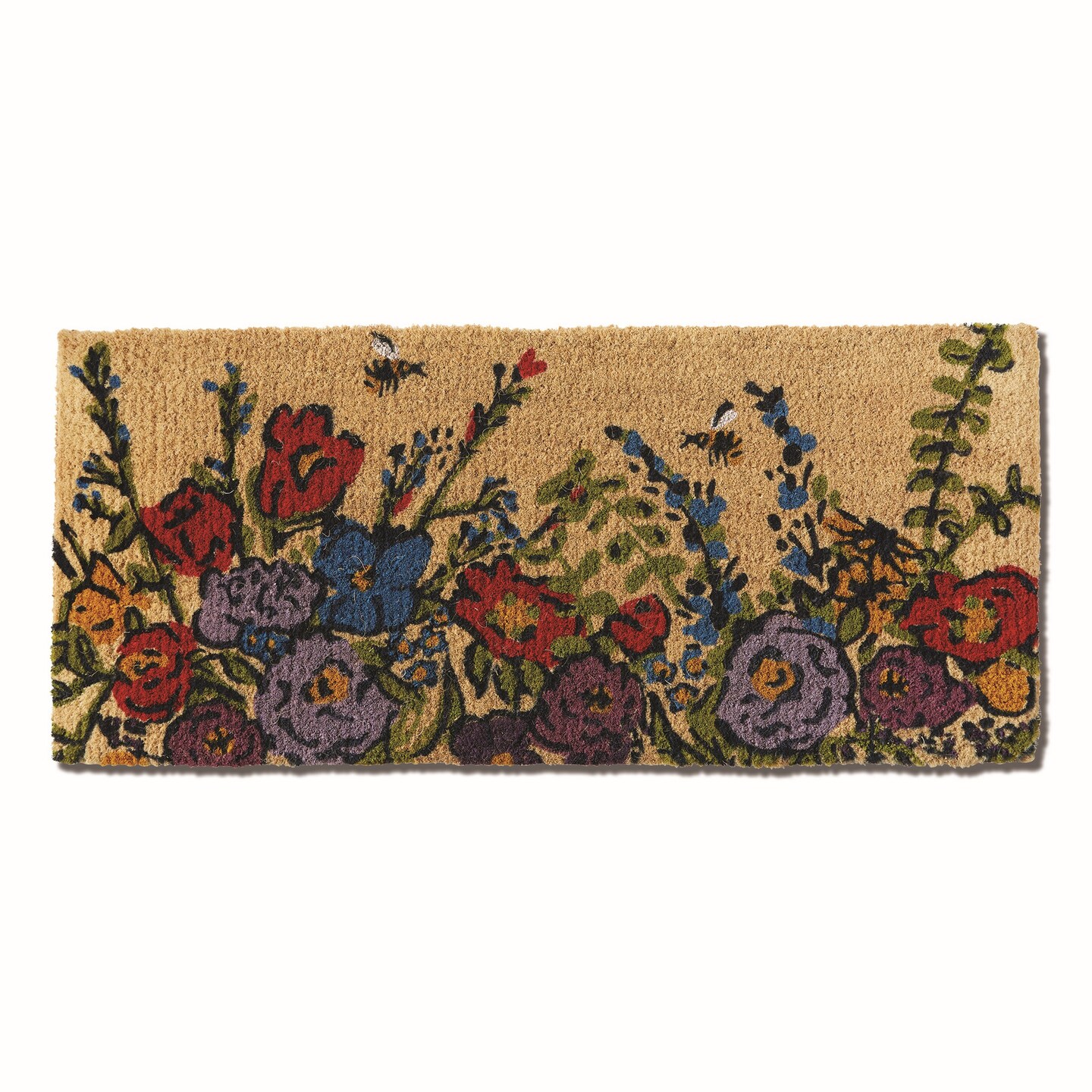 1'6"x3'3" Flower Garden Estate Welcome Coir Doormat | Michaels