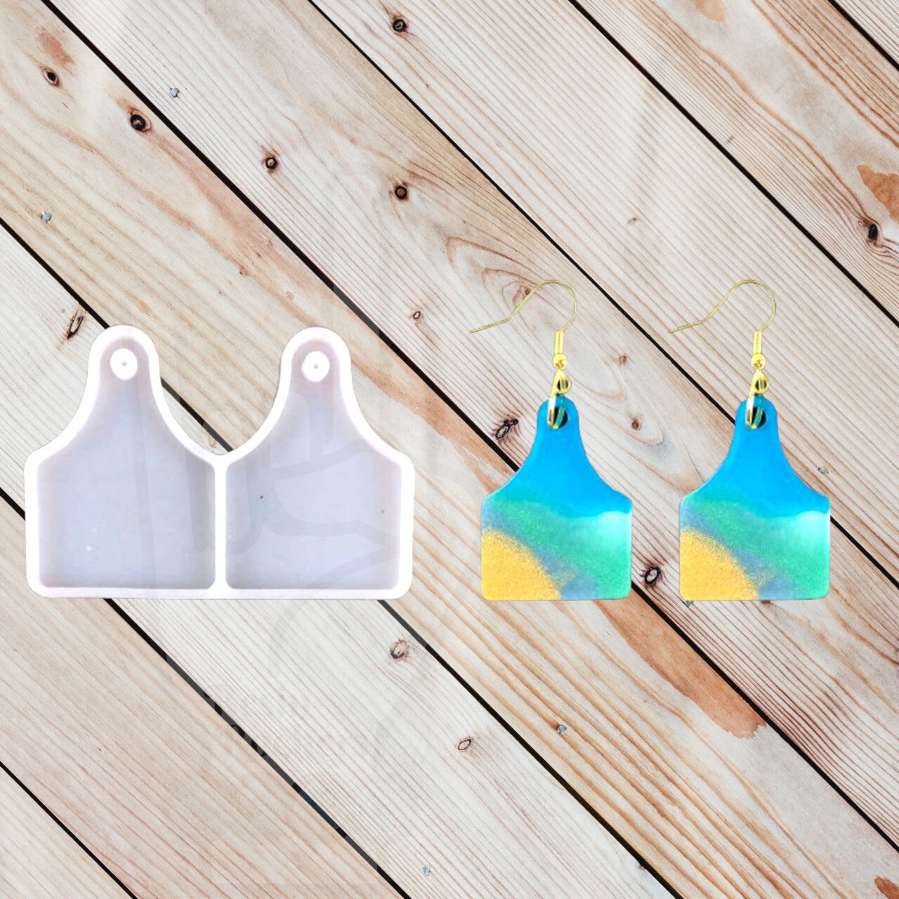 UV Safe Cow Tag Dangle Earring Mold for UV and Epoxy Resin Art | Michaels