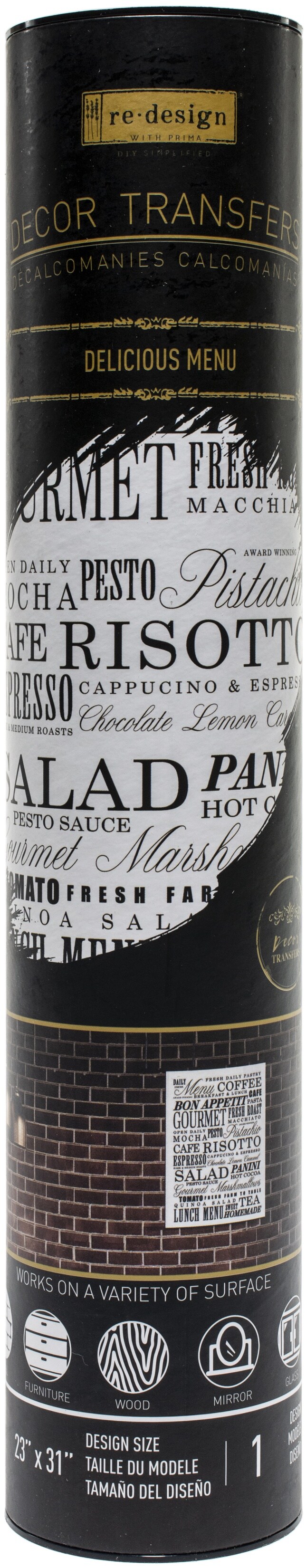 Prima Re-Design Decor Transfer-Delicious Menu 23"X31" | Michaels