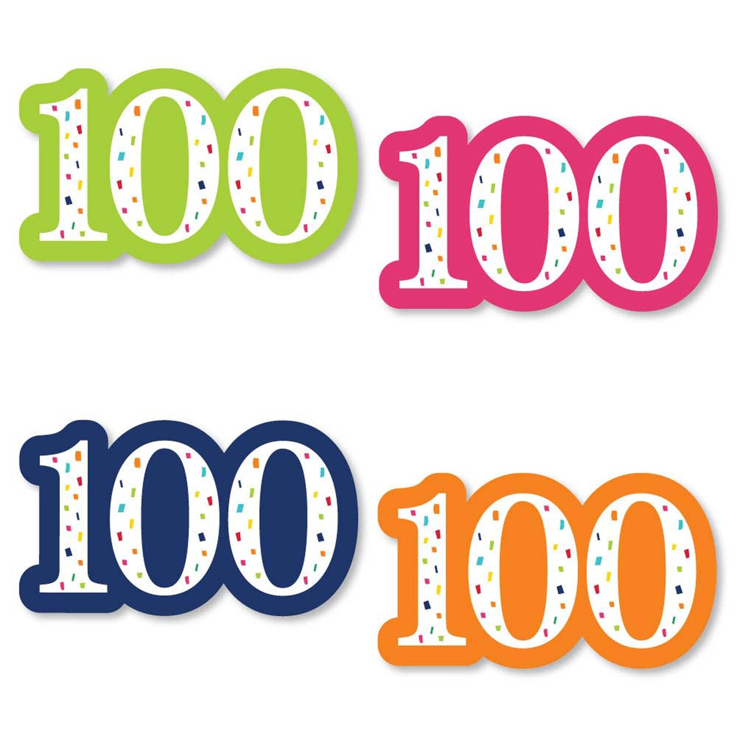 Big Dot of Happiness 100th Birthday - Cheerful Happy Birthday - DIY ...