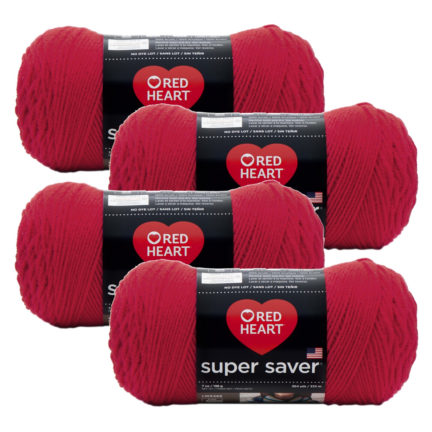 (Pack of 4) Red Heart Super Saver Yarn-Hot Red | Michaels