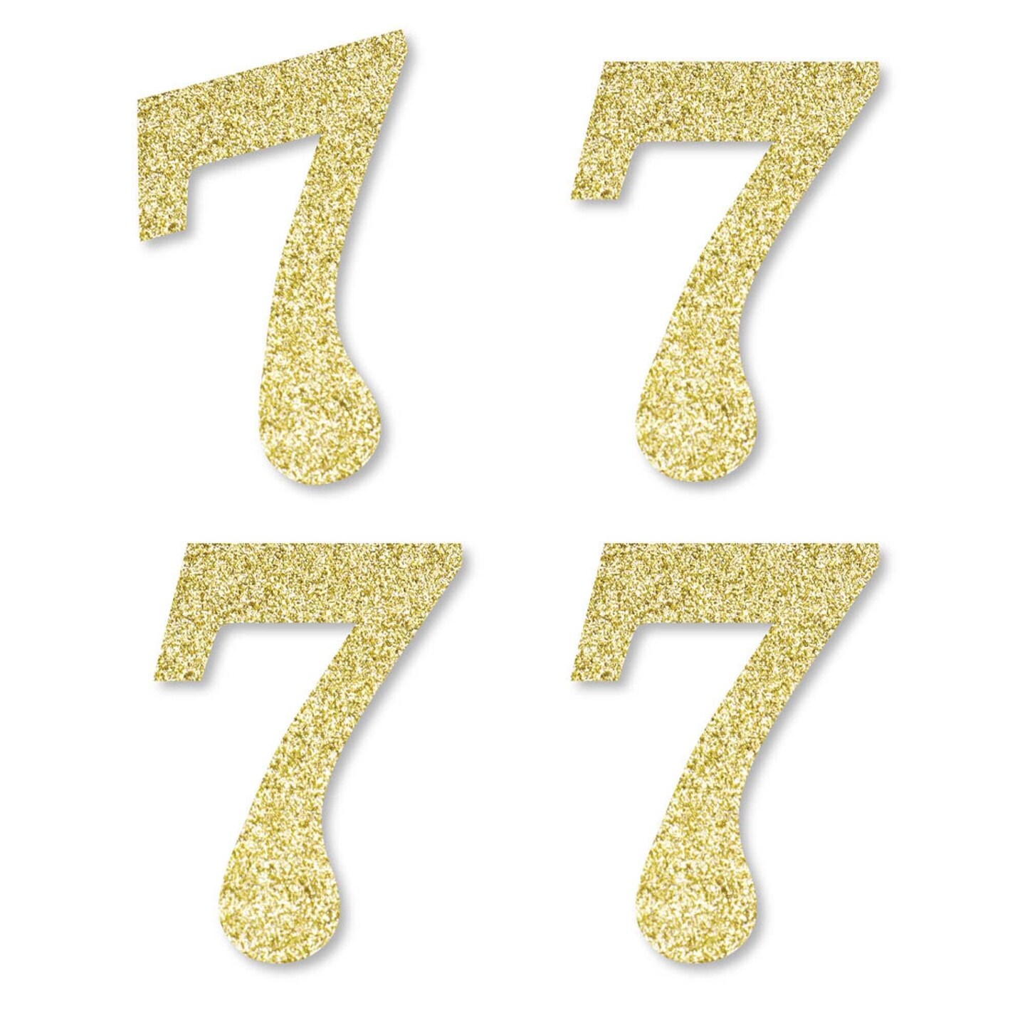 Big Dot of Happiness Gold Glitter 7 - No-Mess Real Gold Glitter Cut-Out ...