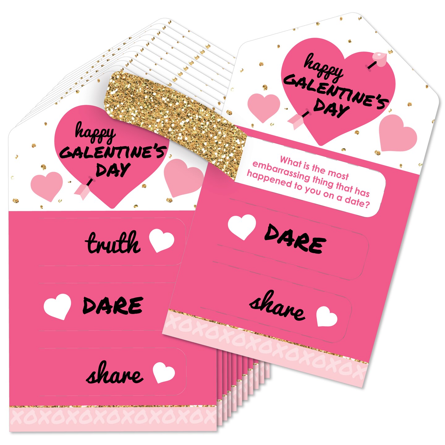 Big Dot of Happiness Be My Galentine - Galentine's & Valentine's Day Party Game Pickle Cards ...
