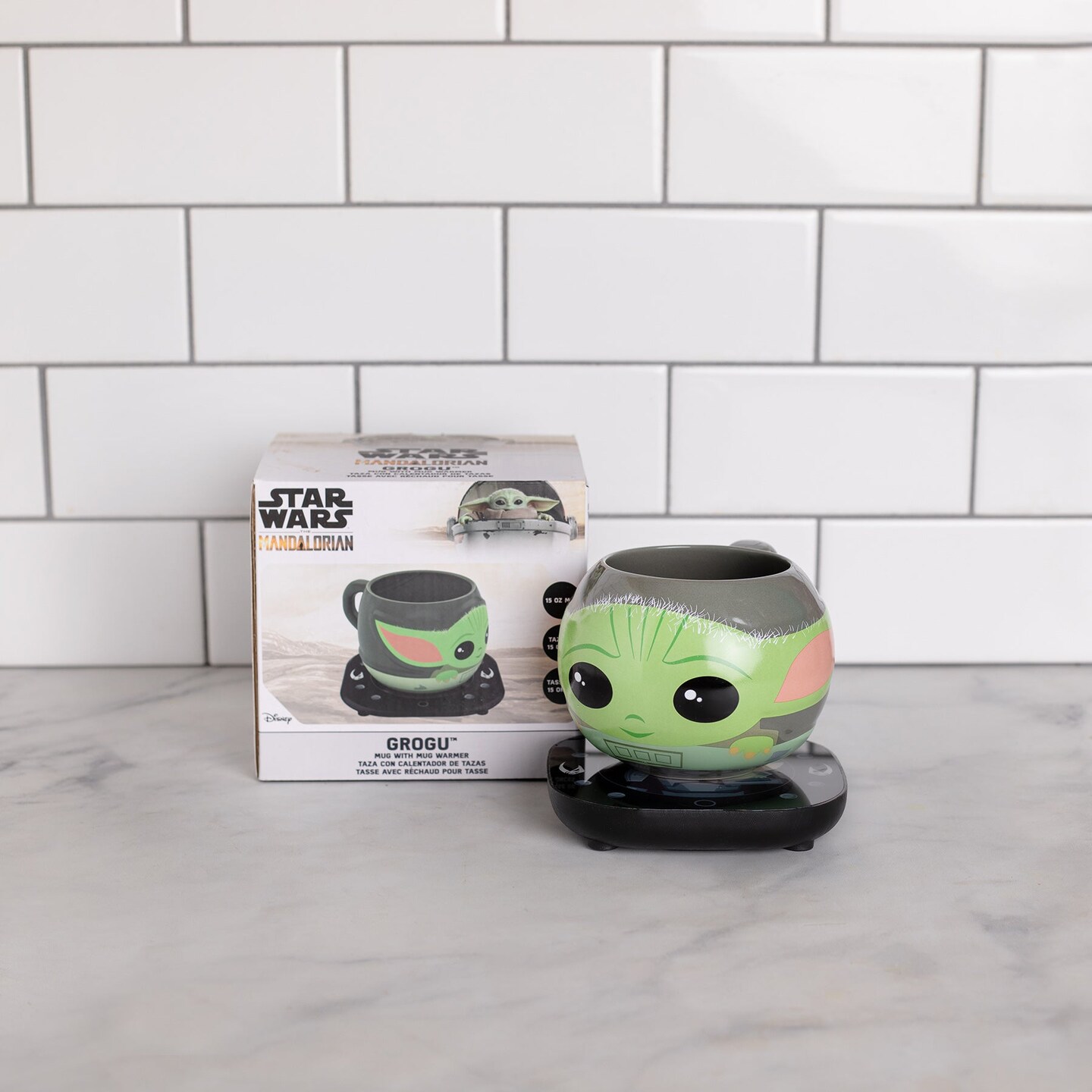 Uncanny Brands Star Wars Mandalorian Grogu Mug Warmer with Molded Mug ...