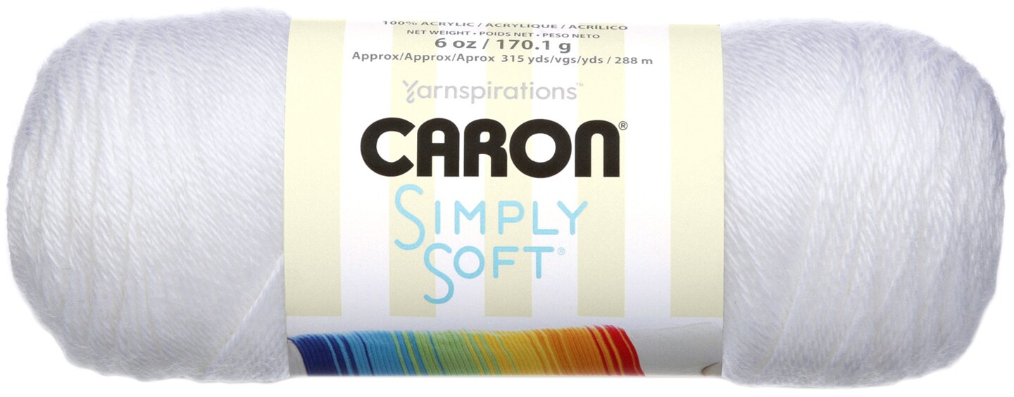 Caron Simply Soft Solids Yarn-White | Michaels