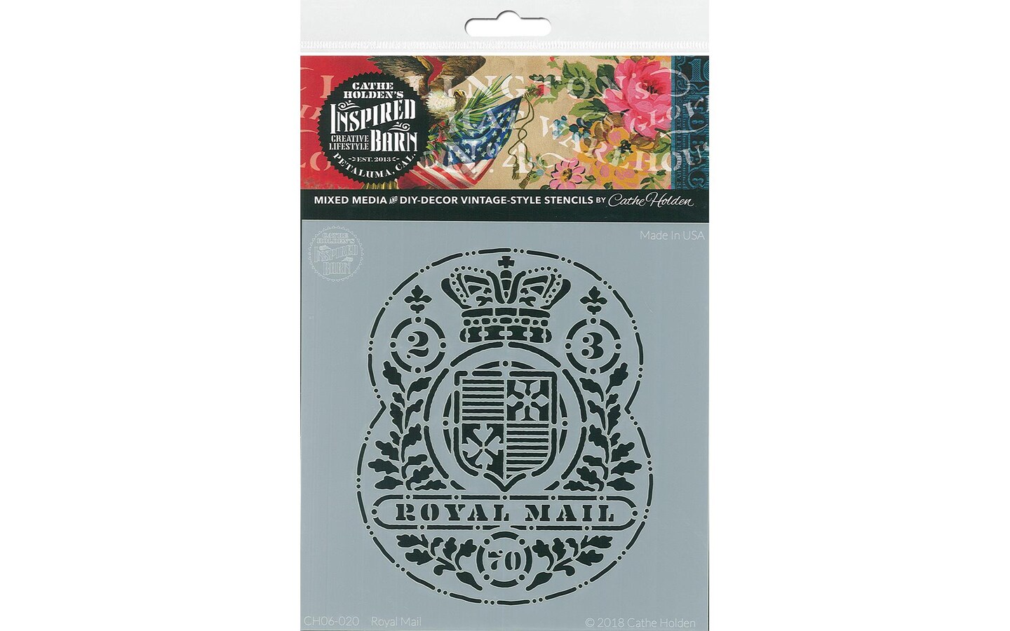 Cathe Holden Inspired Barn Stencil 6" Royal Mail | Michaels