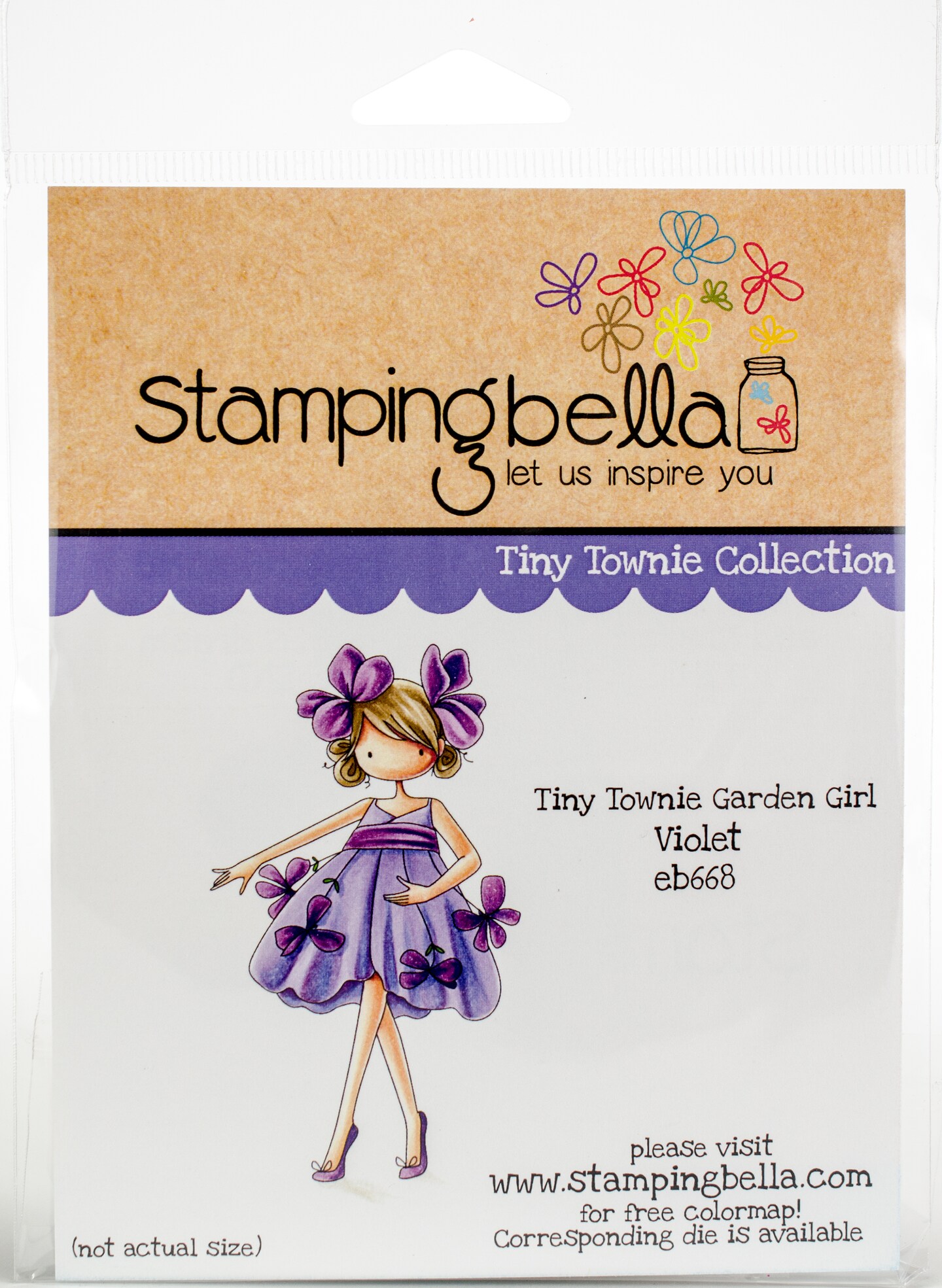 Stamping Bella Cling Stamps-Tiny Townie Garden Girl Violet | Michaels
