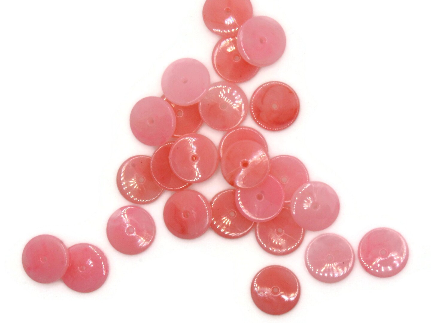 25 14mm Pink Mix Vintage Plastic Flat Disc Beads | Michaels