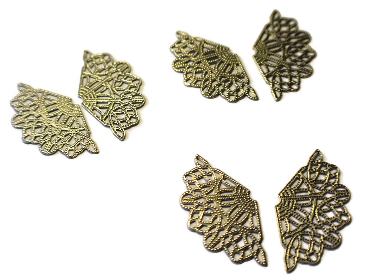 3 Pair (6) Filigree Drop Wing Charm Antique Silver Wings | Michaels