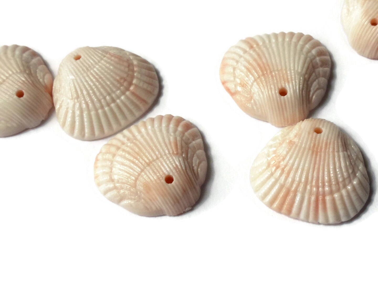 12 18mm Cream and Pink Plastic Oyster Shell Beads | Michaels