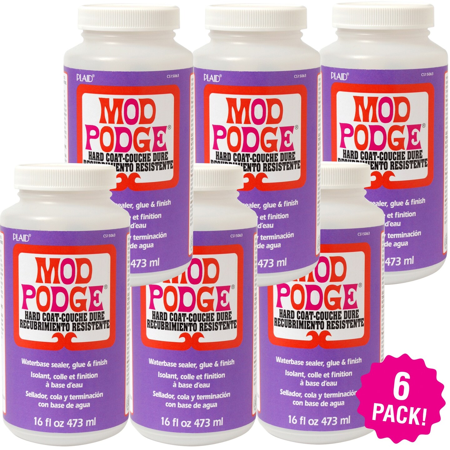 Multipack of 6 - Mod Podge Satin Hard Coat Finish-16oz | Michaels