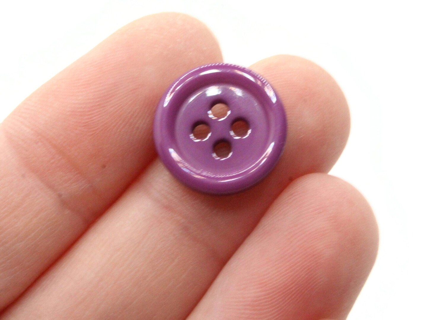 36 15mm Purple Flat Round Plastic Four Hole Buttons | Michaels