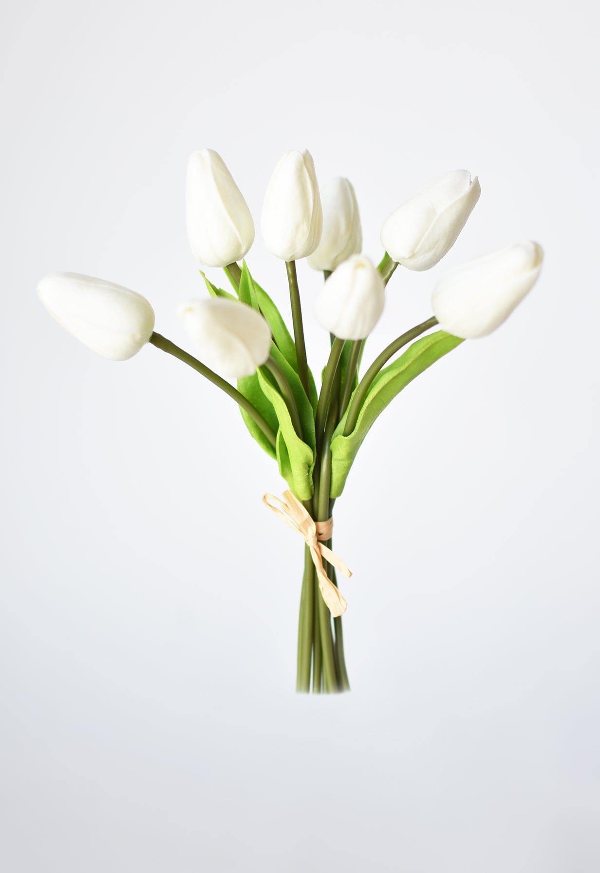 10" Faux Soft Touch Tulip Stem Bundle White | Floral Stems | Michaels