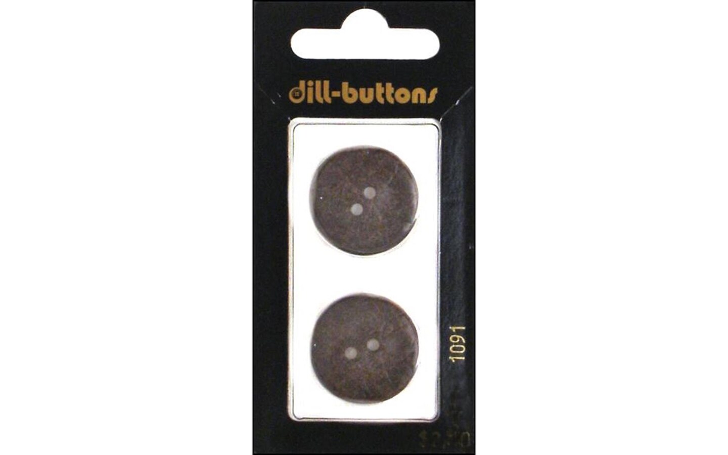Dill Buttons 23mm 2pc 2 Hole Brown | Michaels