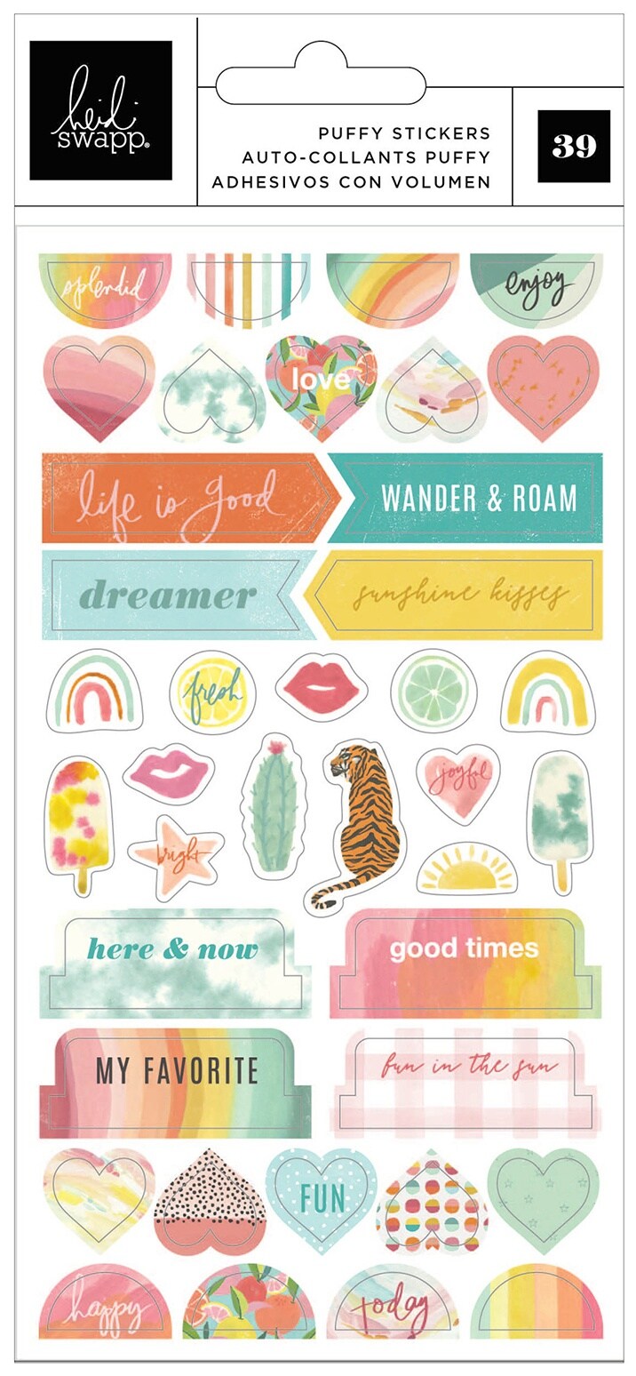 Heidi Swapp Sun Chaser Mini Puffy Stickers 39/Pkg | Michaels