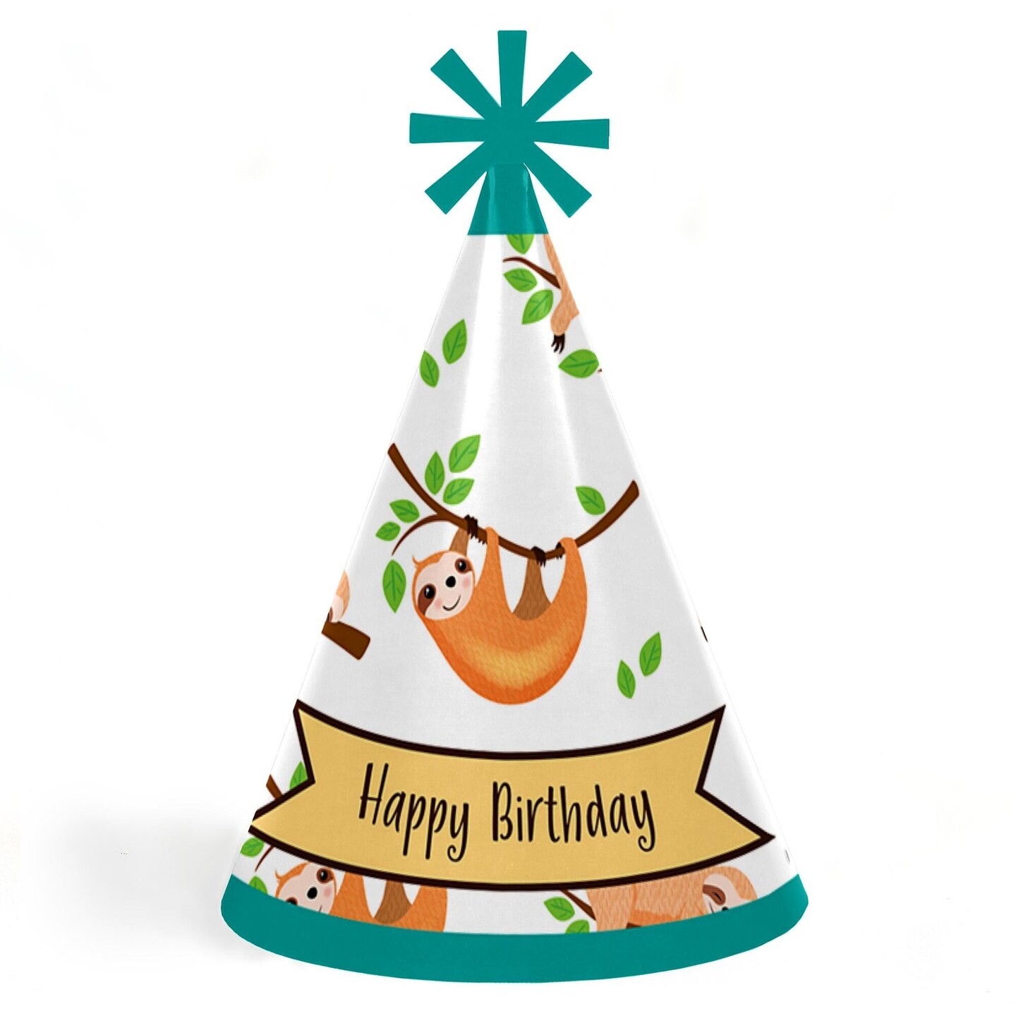 Big Dot of Happiness Let's Hang - Sloth - Cone Happy Birthday Party ...