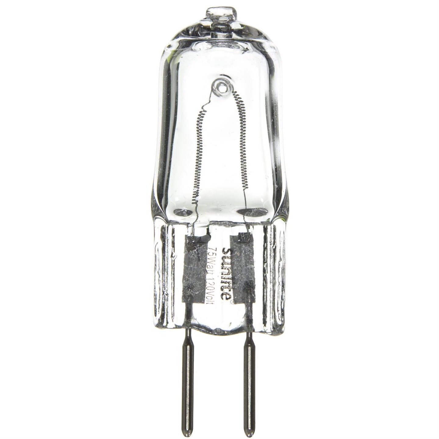 SUNLITE 75w 120v Single Ended T3.5 GY6.35 Bi-Pin Base Clear 3200K ...