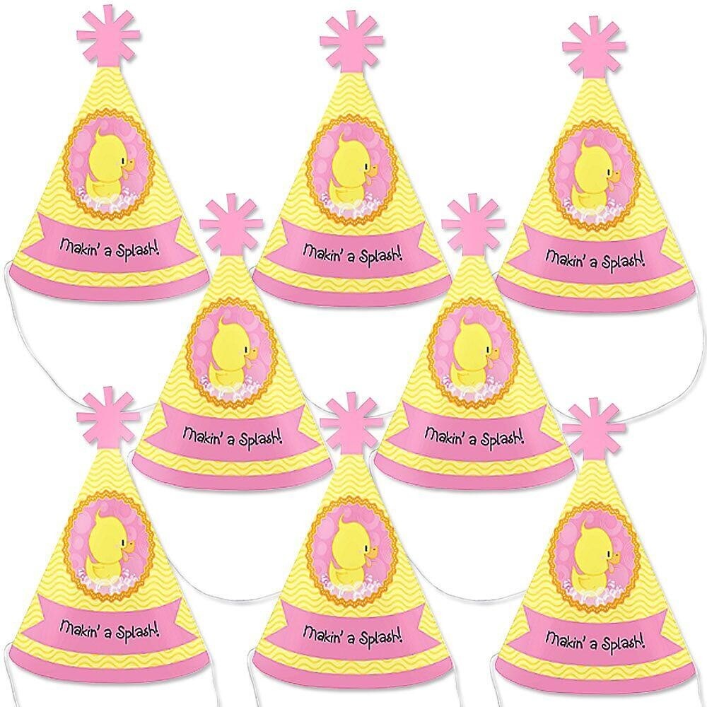 Big Dot of Happiness Pink Ducky Duck - Mini Cone Baby Shower or ...