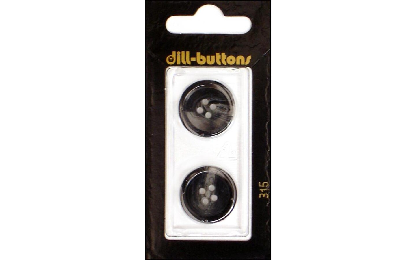 Dill Buttons 20mm 2pc 4 Hole Black | Michaels
