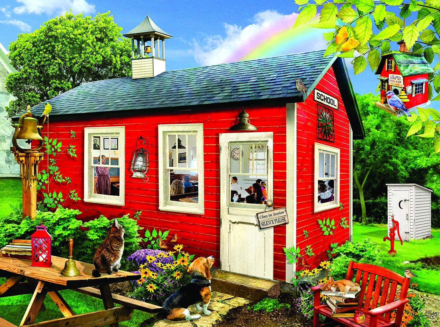 Sunsout Little Red School House 1000 pc Jigsaw Puzzle 35165 | Michaels