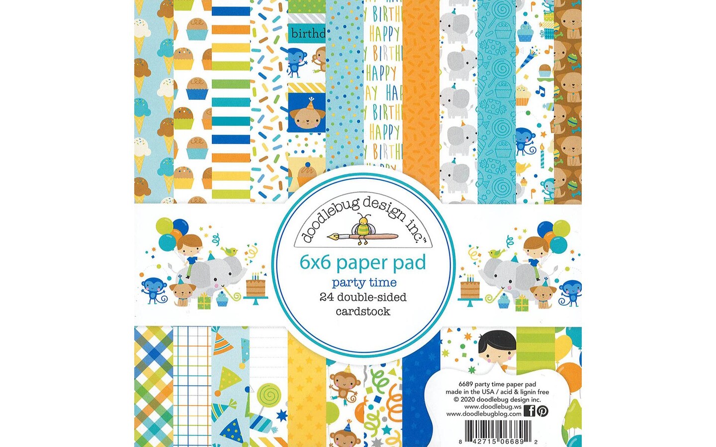 Doodlebug Party Time Paper Pad 6x6 | Michaels