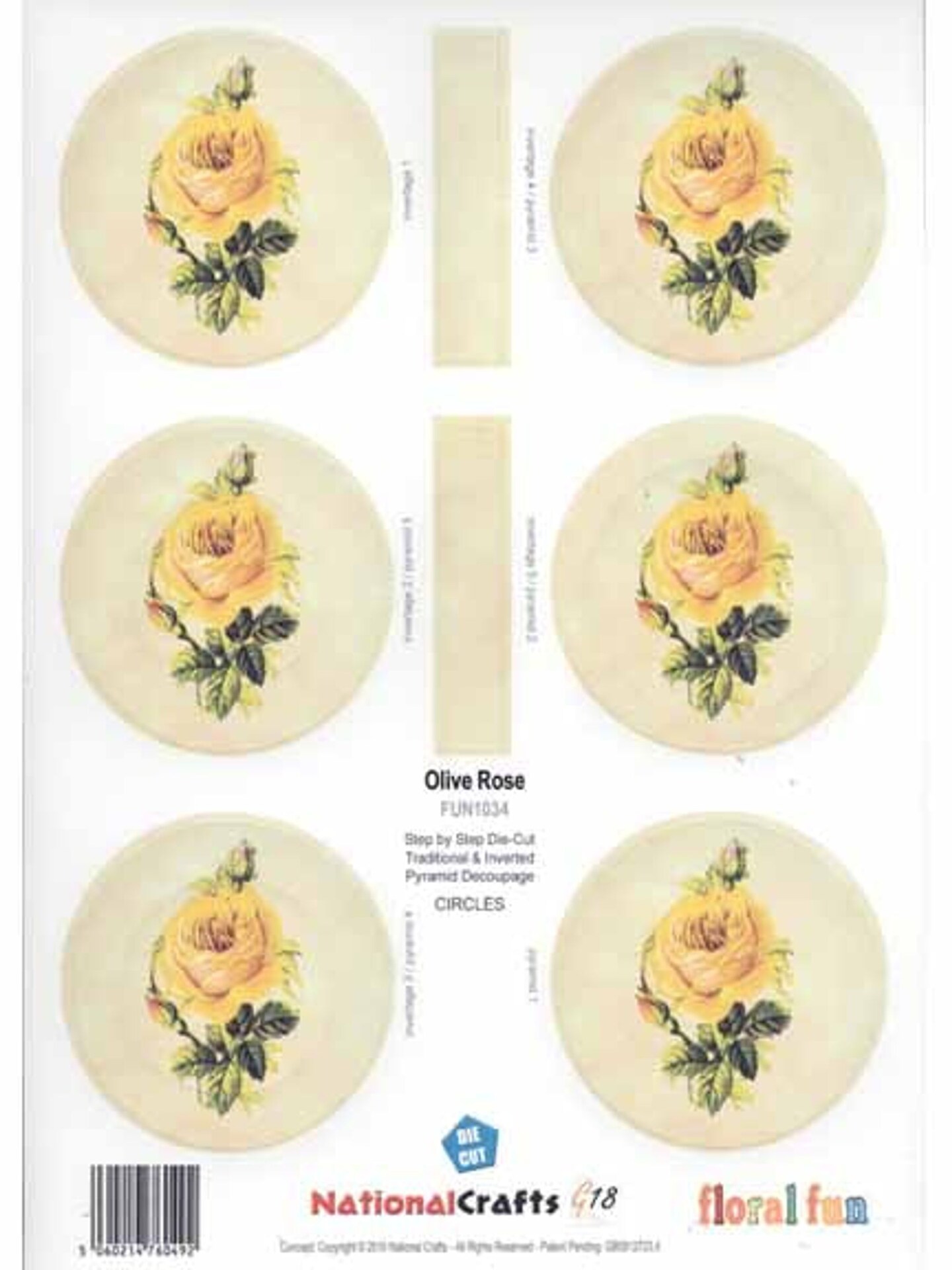 National Crafts G18 Large Yellow Rose - Circle | Michaels