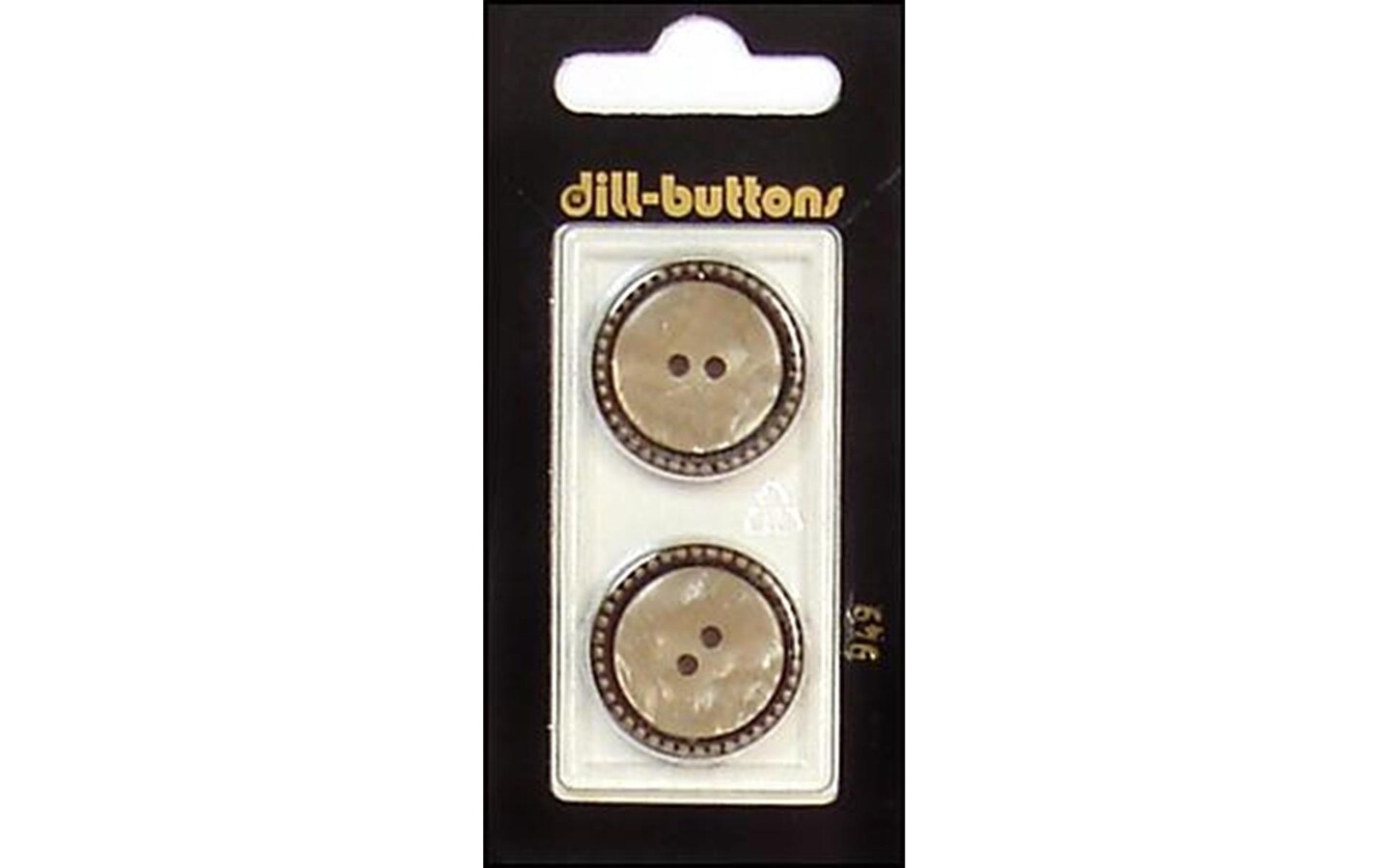 Dill Buttons 23mm 2pc 2 Hole Beige/Antique Gold | Michaels
