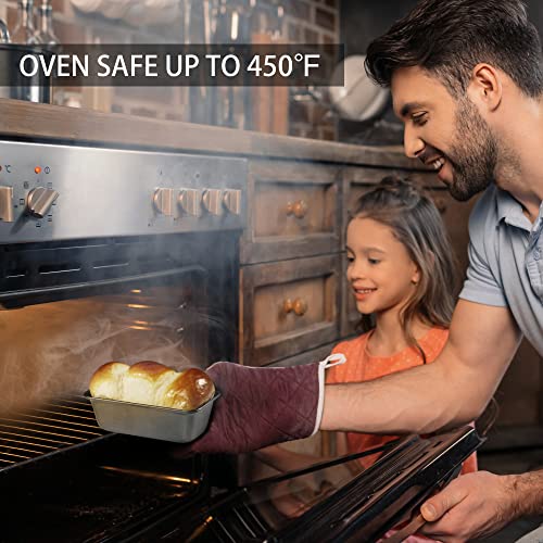 6 Pieces Mini Loaf Pans, Non-Stick Baking Bread Pan, Carbon Steel ...