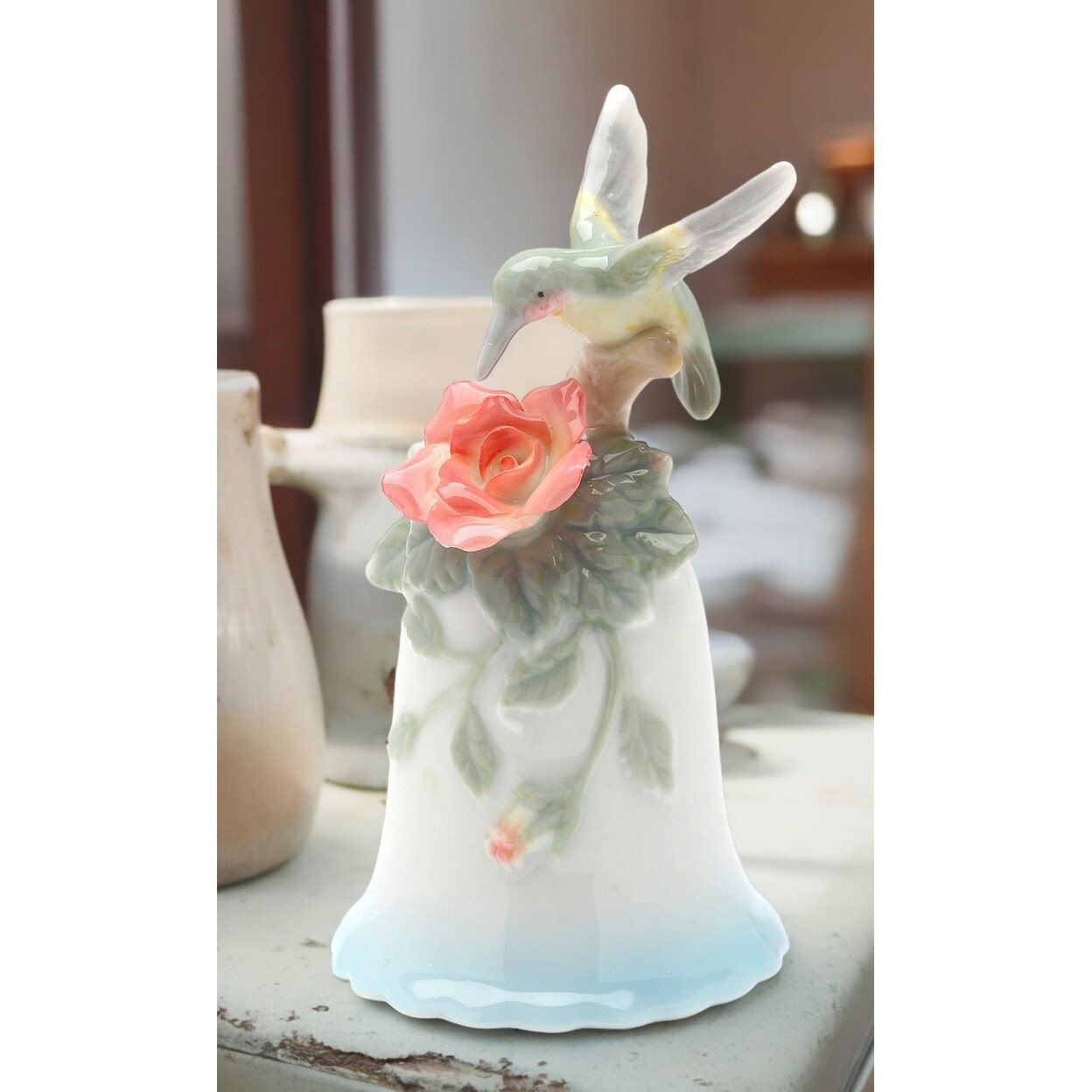 Ceramic Hummingbird Flower BellBirdwatcher 2.25" | Michaels