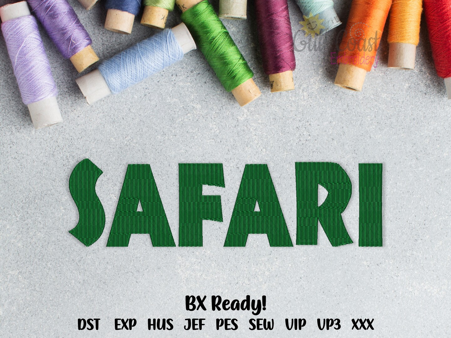 Safari Machine Embroidery Font Monogram Alphabet, Block Embroidery Font ...