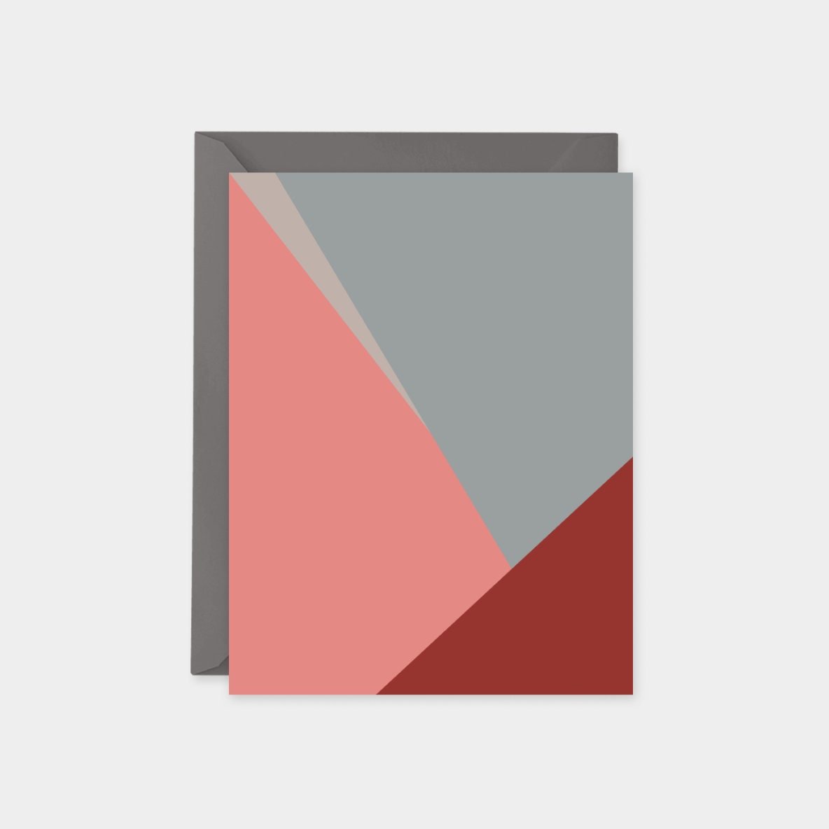 Gray & Red Color Block Card, Modern | Michaels