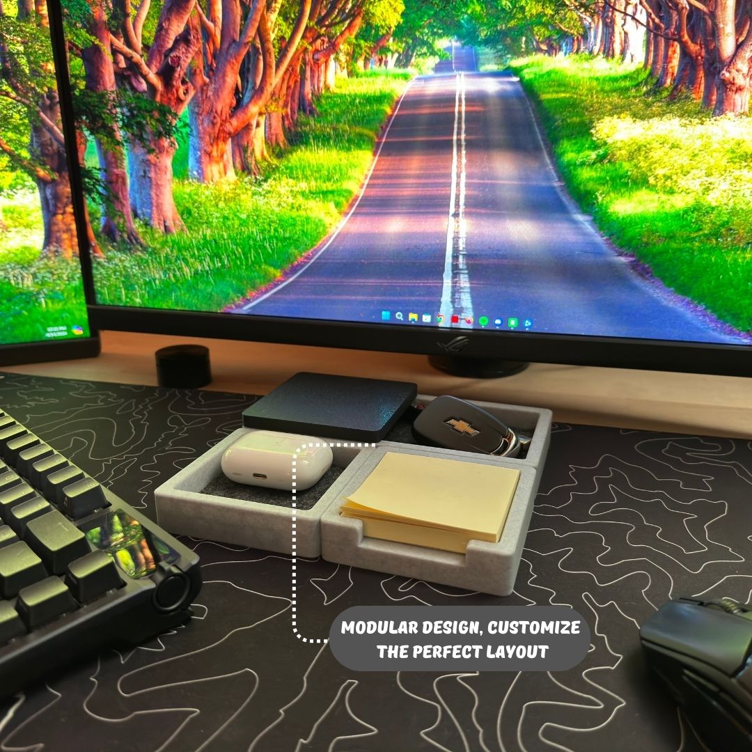 Desk Organization Catch All Tray Set and Sticky Note Holder ...