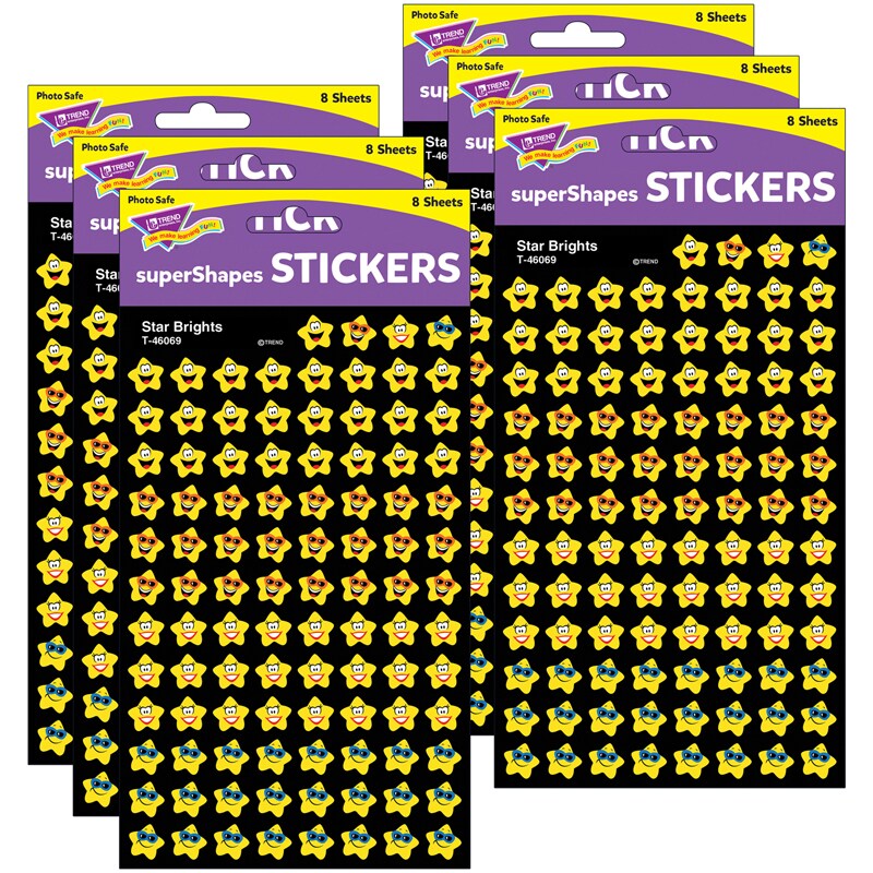 Star Brights superShapes Stickers, 800 Per Pack, 6 Packs | Michaels