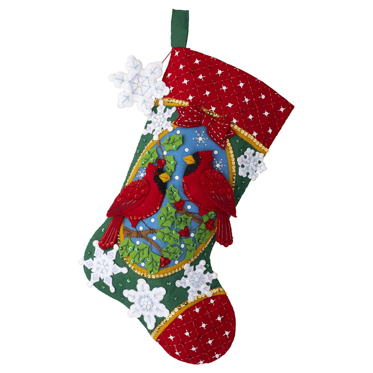 Bucilla Christmas Cardinals Stocking Kit | Michaels