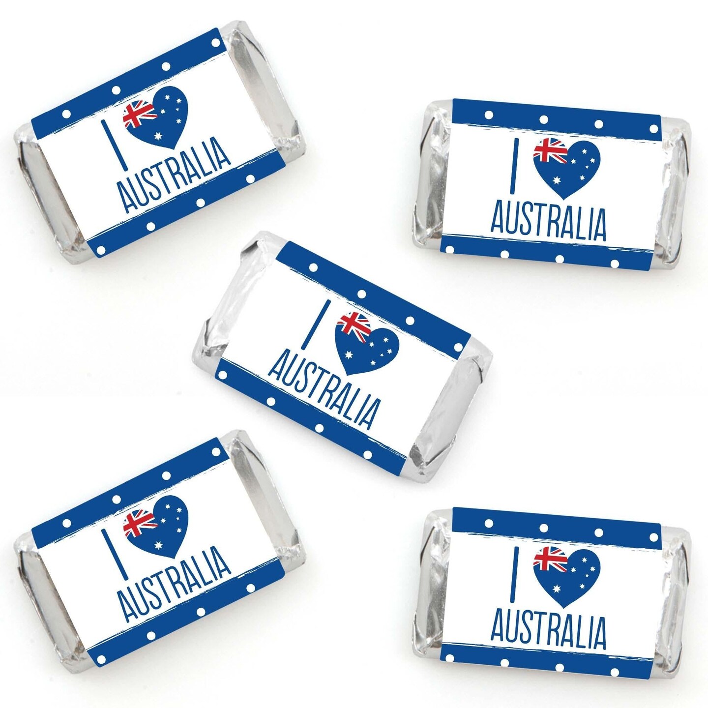 Big Dot of Happiness Australia Day - Mini Candy Bar Wrapper Stickers - G’Day Mate Aussie Party ...